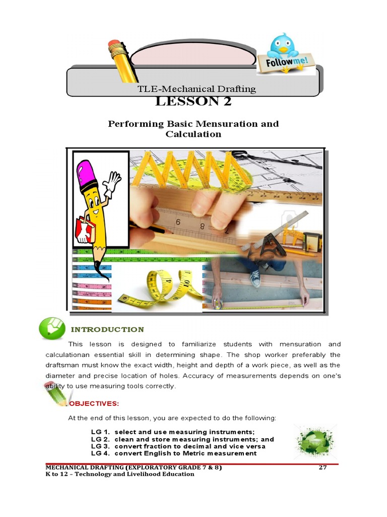Lesson 2: Performing Basic Mensuration and Calculation | Download Free ...