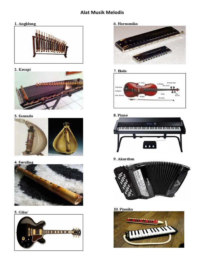 Alat Musik Melodis, Ritmis Dan Harmonis | PDF