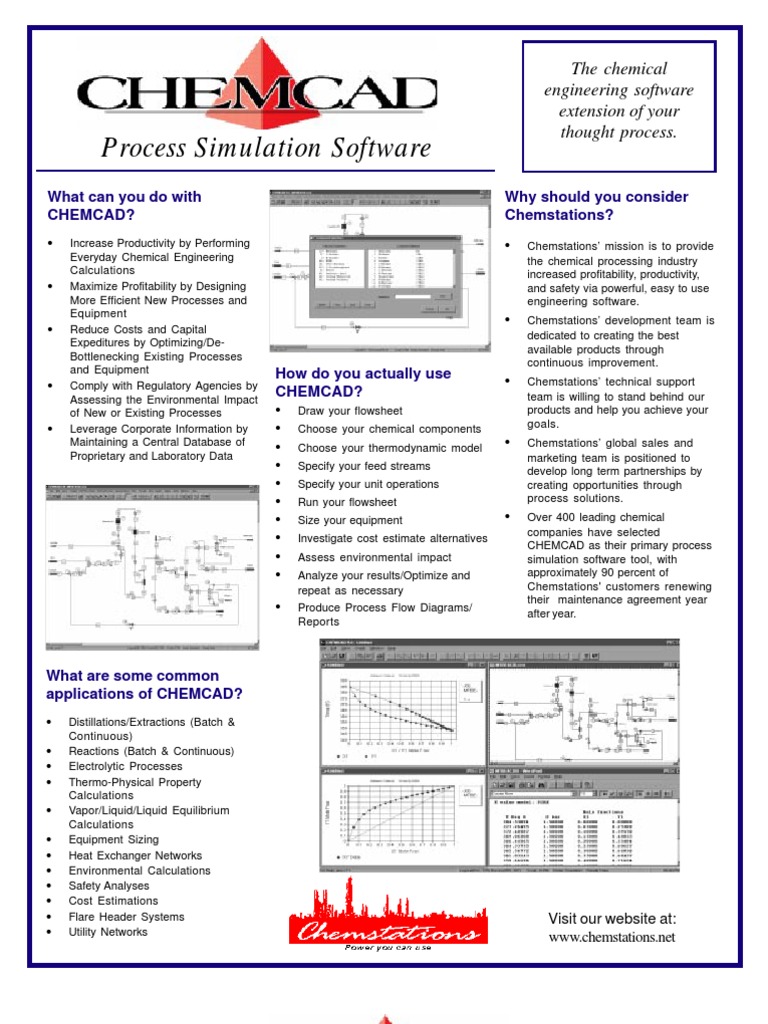 CHEMCAD - Process Simulation | PDF | Distillation | Continuum Mechanics