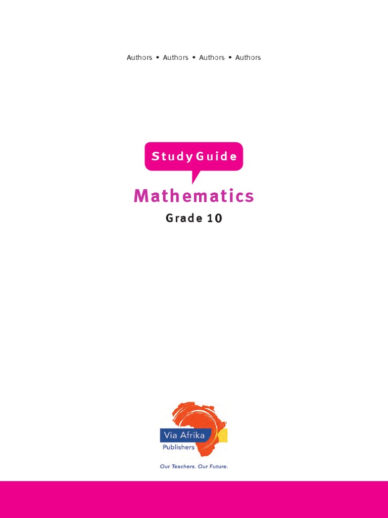 Grade 10 Mathematics Study Guide | PDF