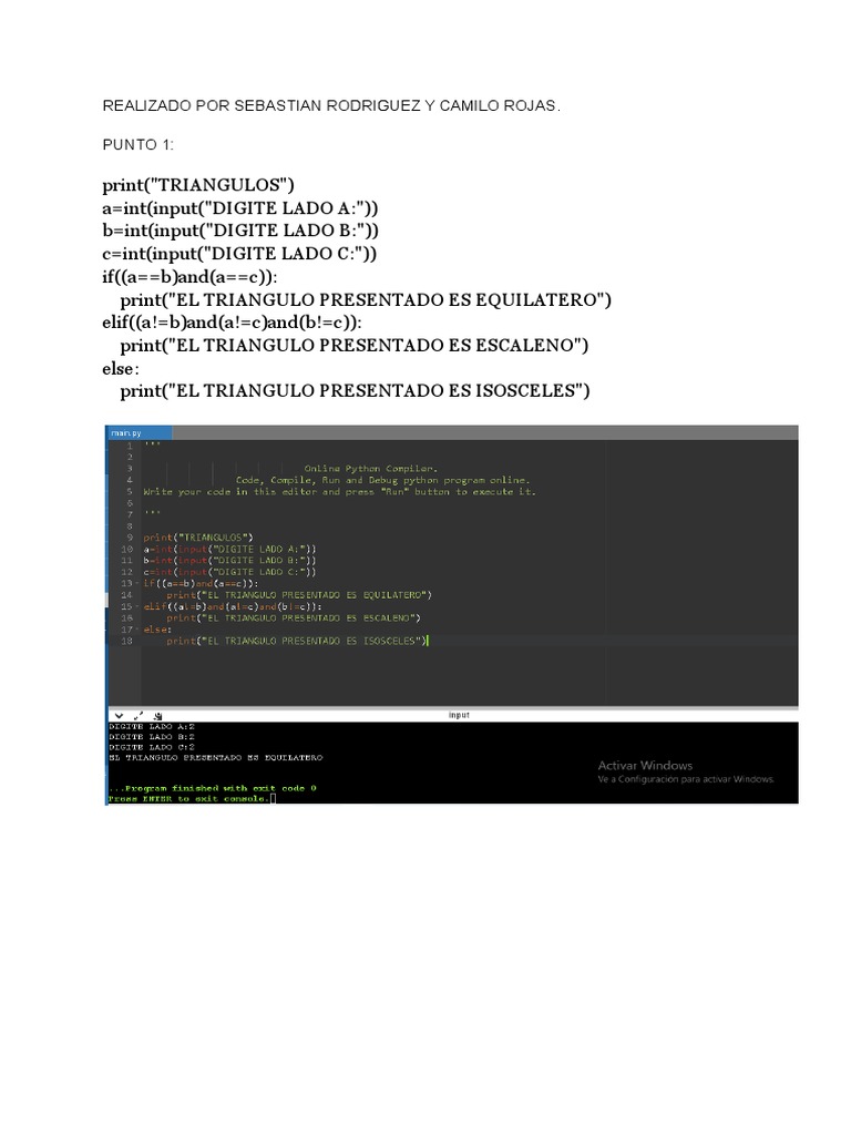 Taller Algoritmo y Programacion. Corte2 | PDF