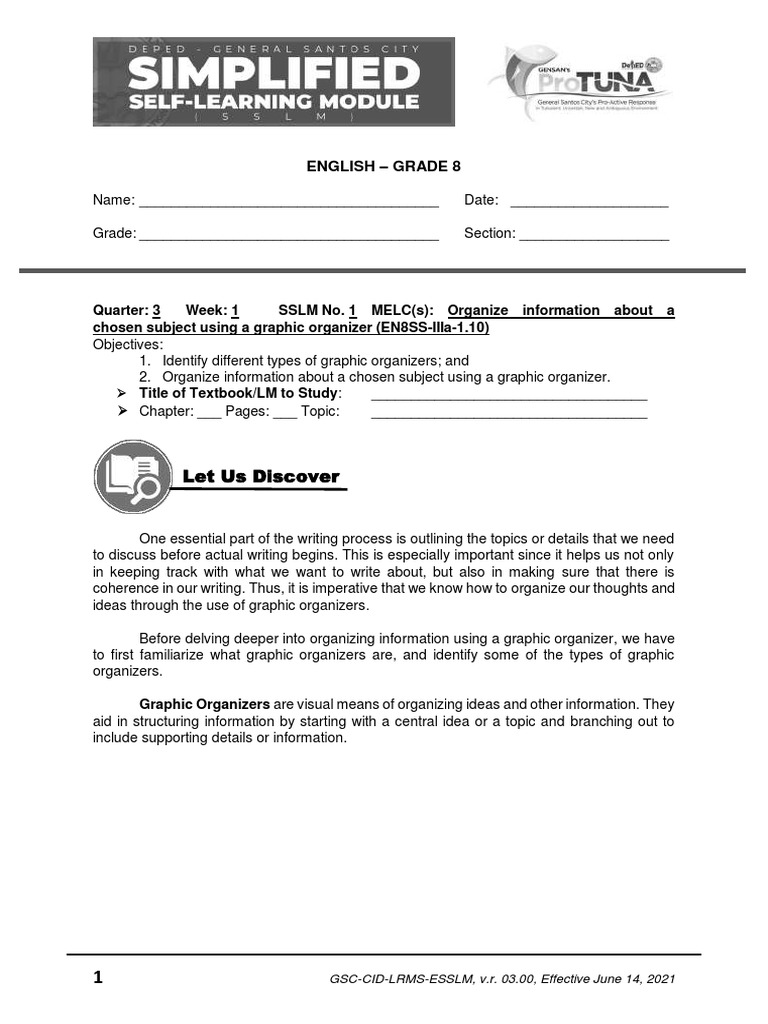 Let Us Discover: English - Grade 8 | PDF | Neuropsychological ...