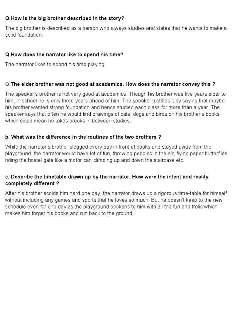 My Big Brother | PDF