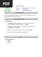 DXC Resume Format | PDF | Computing | Software Development