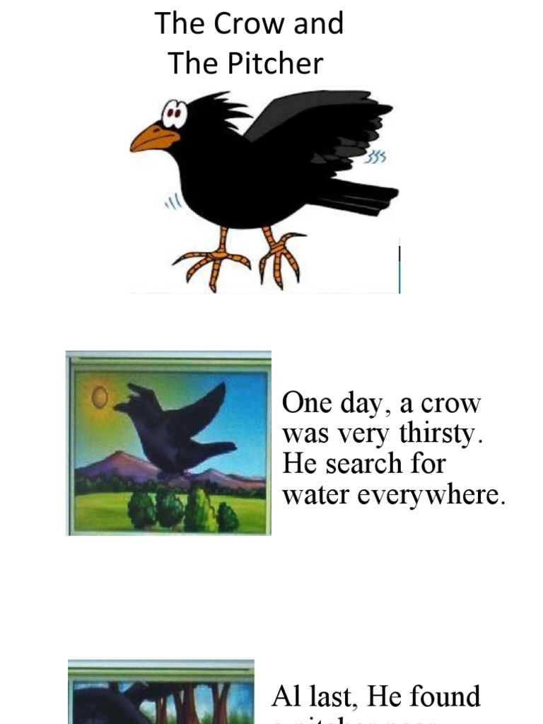 The Crow and The Pitcher Story | PDF
