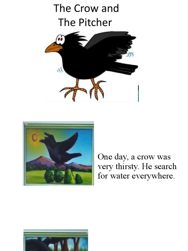The Crow and The Pitcher Story | PDF