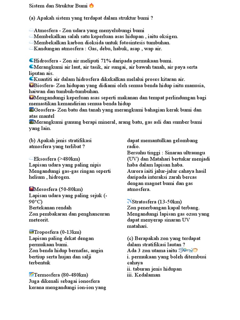 Nota Sains Bab 9 Bumi Tingkatan 1 Pdf