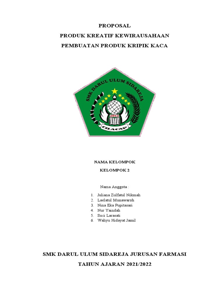 PROPOSAL PKK Kripik Kaca | PDF