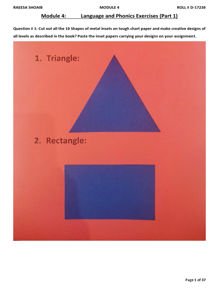 Module 4 Raeesa D-17230 | PDF | Poetry | Phonics