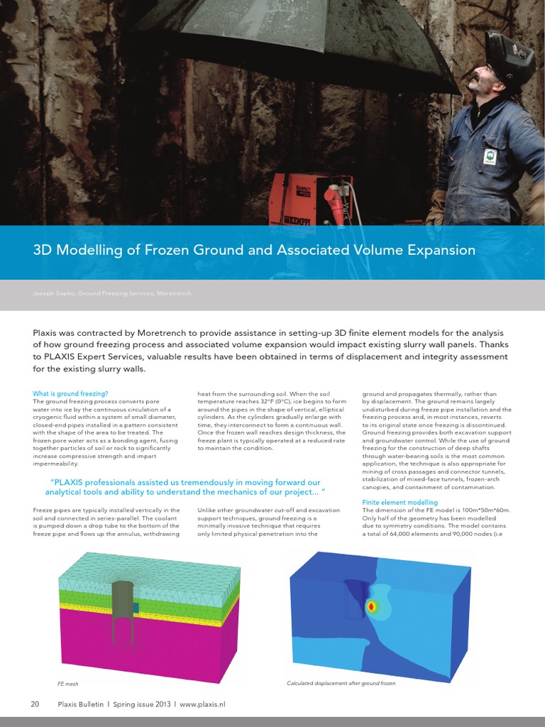 3D Modelling of Frozen Ground and Associated Volume Expansion ...