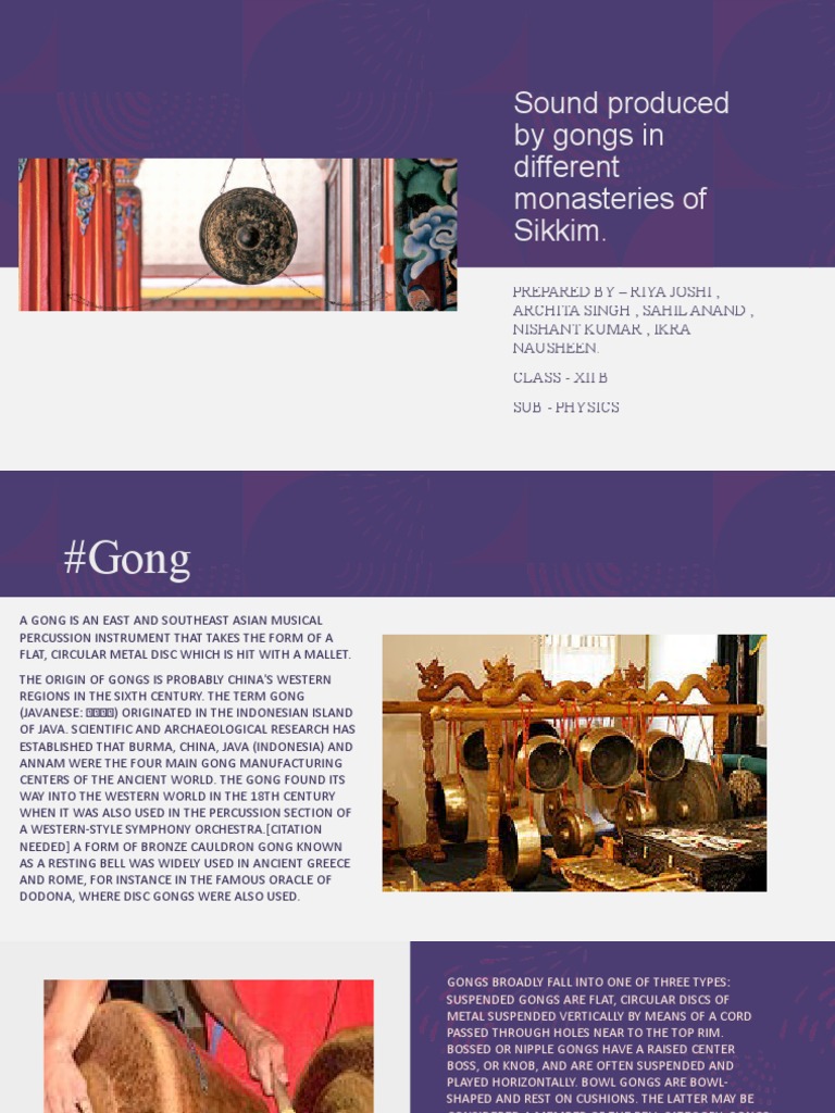 Physics of Gongs in Sikkim Monasteries | PDF | Sound | Percussion ...