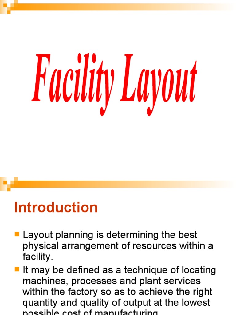 Facility Layout | PDF | Page Layout | Machines