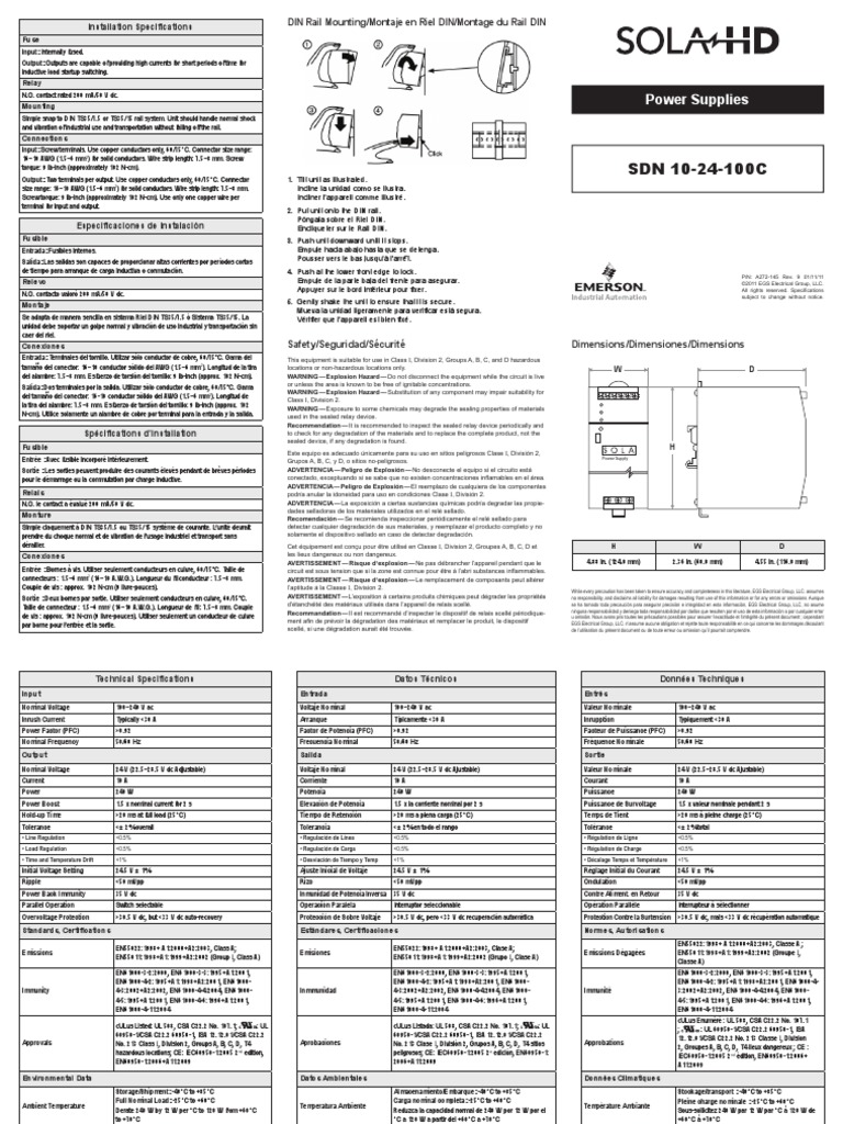 SDN 10 24 100C Manua | PDF | Electromagnetismo | Equipo