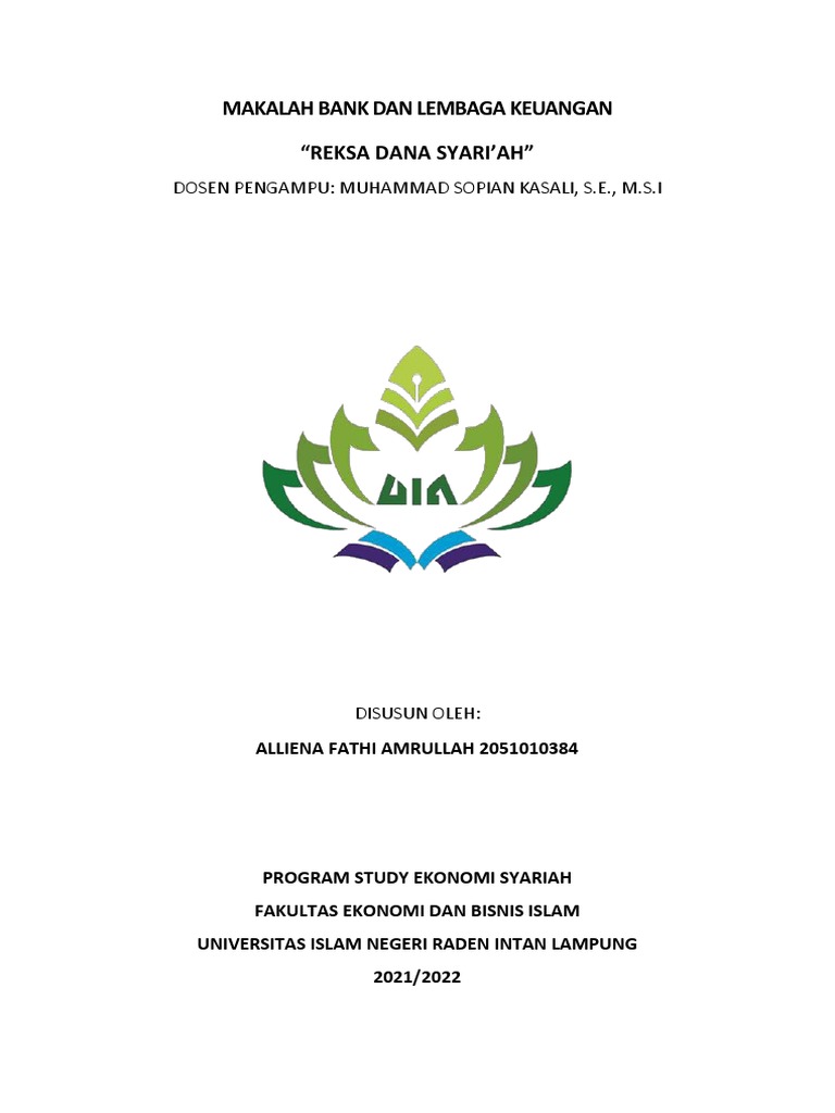 Reksa Dana Syari'ah: Panduan Lengkap | PDF