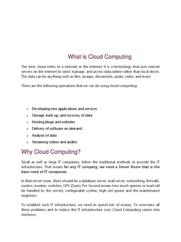 Cloud Computing | PDF | Cloud Computing | Software As A Service