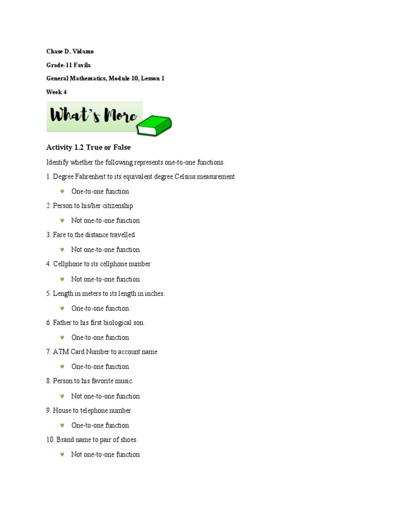 Genmath Q1w4 Pdf Function Mathematics Mathematical Analysis 5797