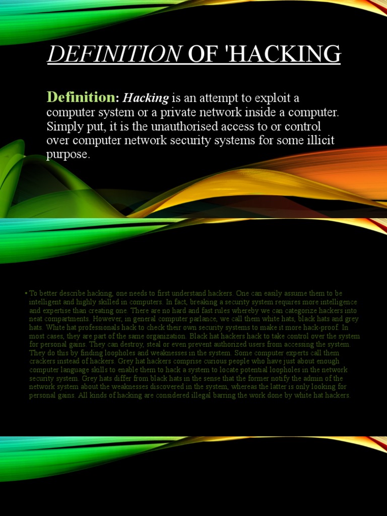 Definition of 'Hacking | PDF