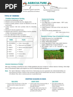 Notes Class 10 CBSE NCERT Geography Chapter-4 Agriculture | PDF ...