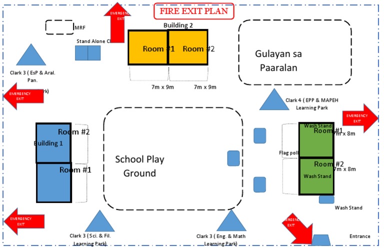 Sample Fire Exit Plan (School Map) | PDF