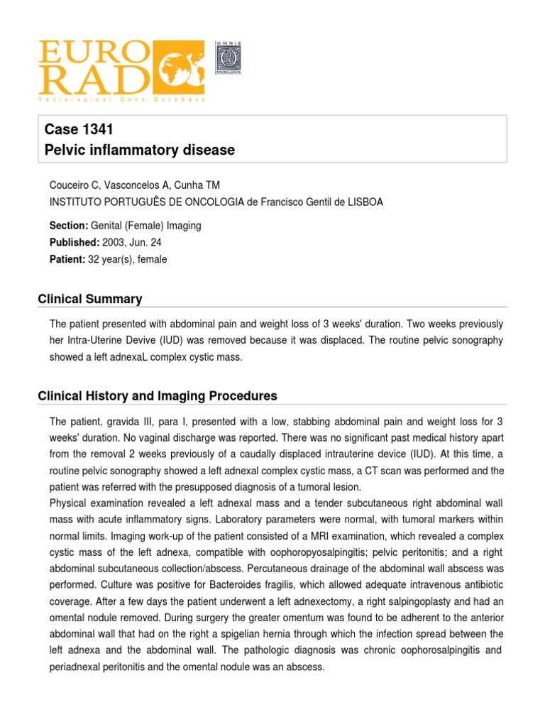 1341-Pelvic Inflammatory Disease | PDF | Magnetic Resonance Imaging ...