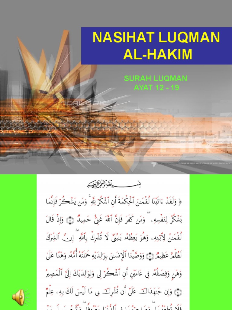 Nasihat Luqman | PDF