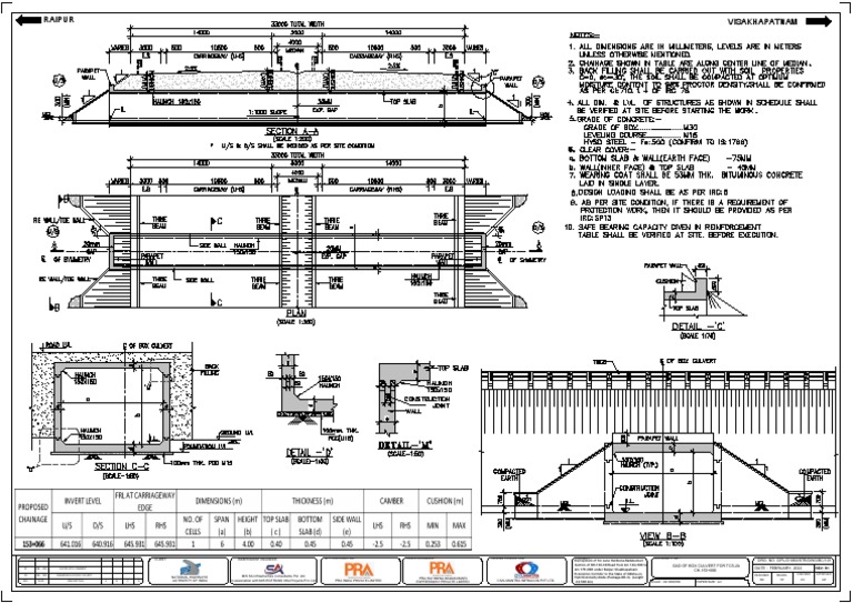 GAD Drawing of Box Culvert for TCS-2A at Chainage 153+066 of the Six ...