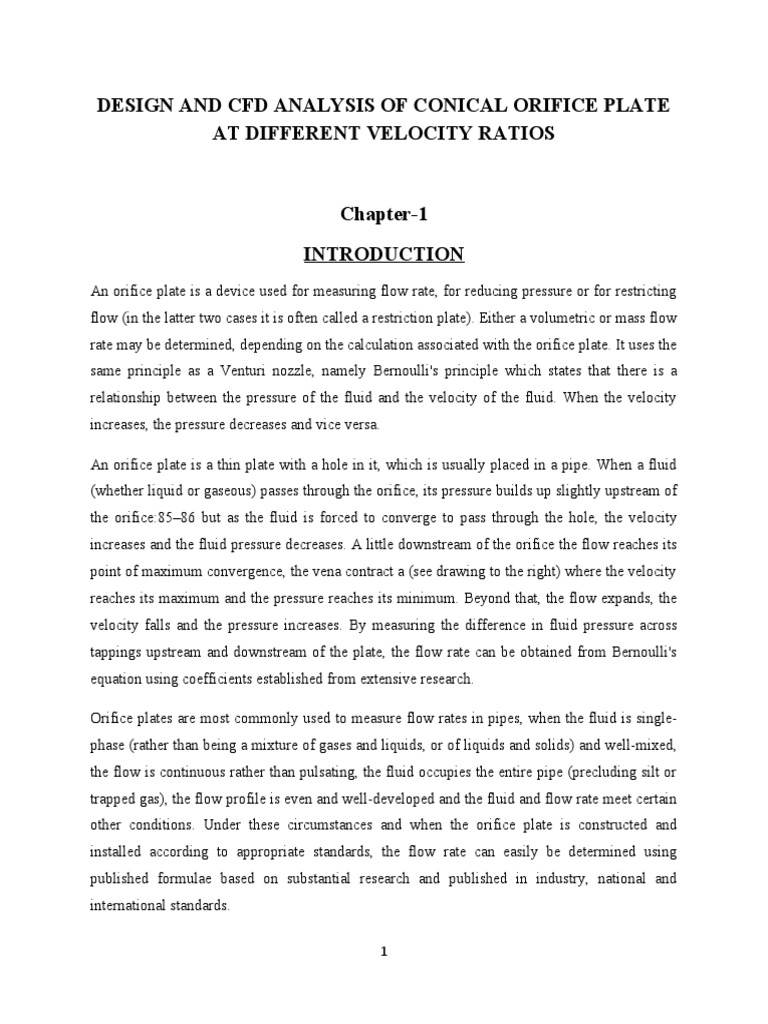 4 Conical Orifice Plate | PDF | Continuum Mechanics | Applied And Interdisciplinary Physics