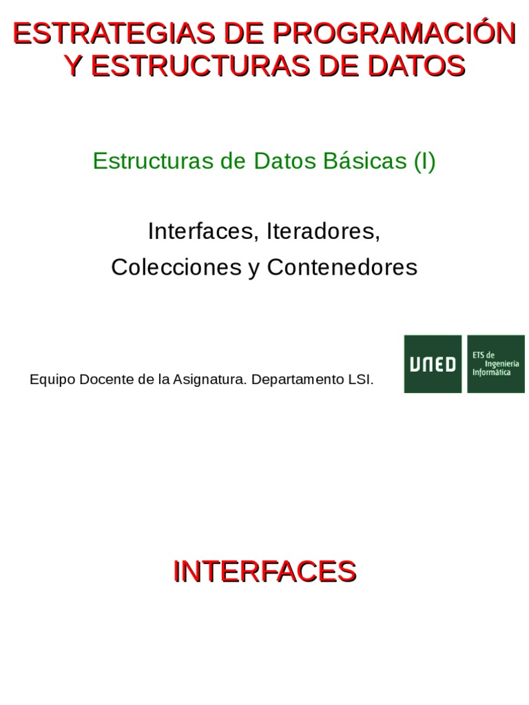 EPED T1 EstructurasDeDatosBásicas 1 | PDF | Conjunto (Matemáticas) | Algoritmos y Estructuras de ...