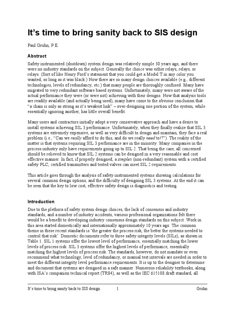 Safety System Design | PDF | Reliability Engineering | Systems Theory