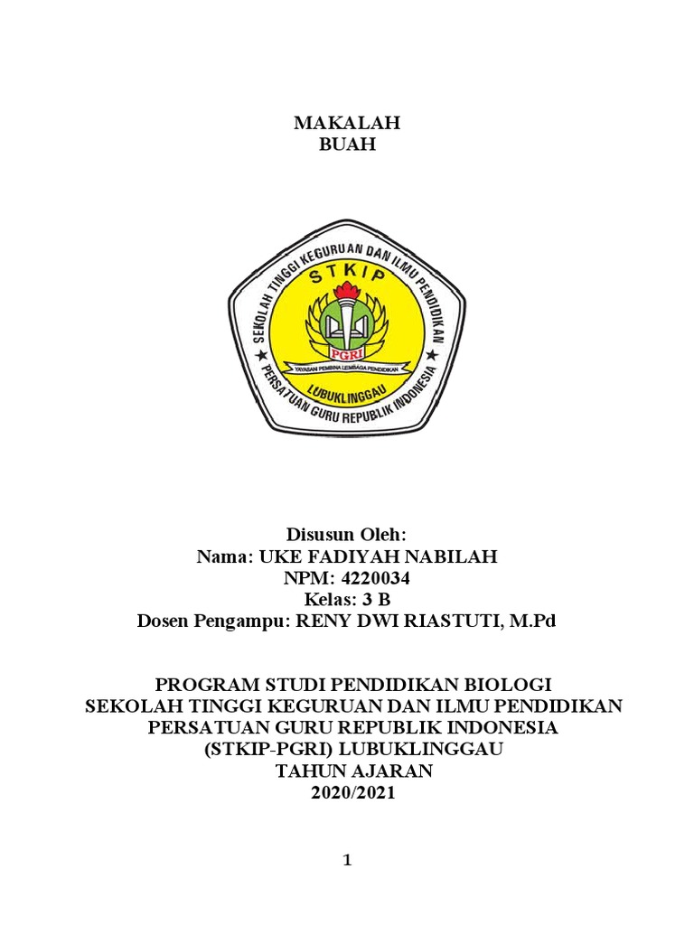 Klasifikasi dan Perkembangan Buah | PDF