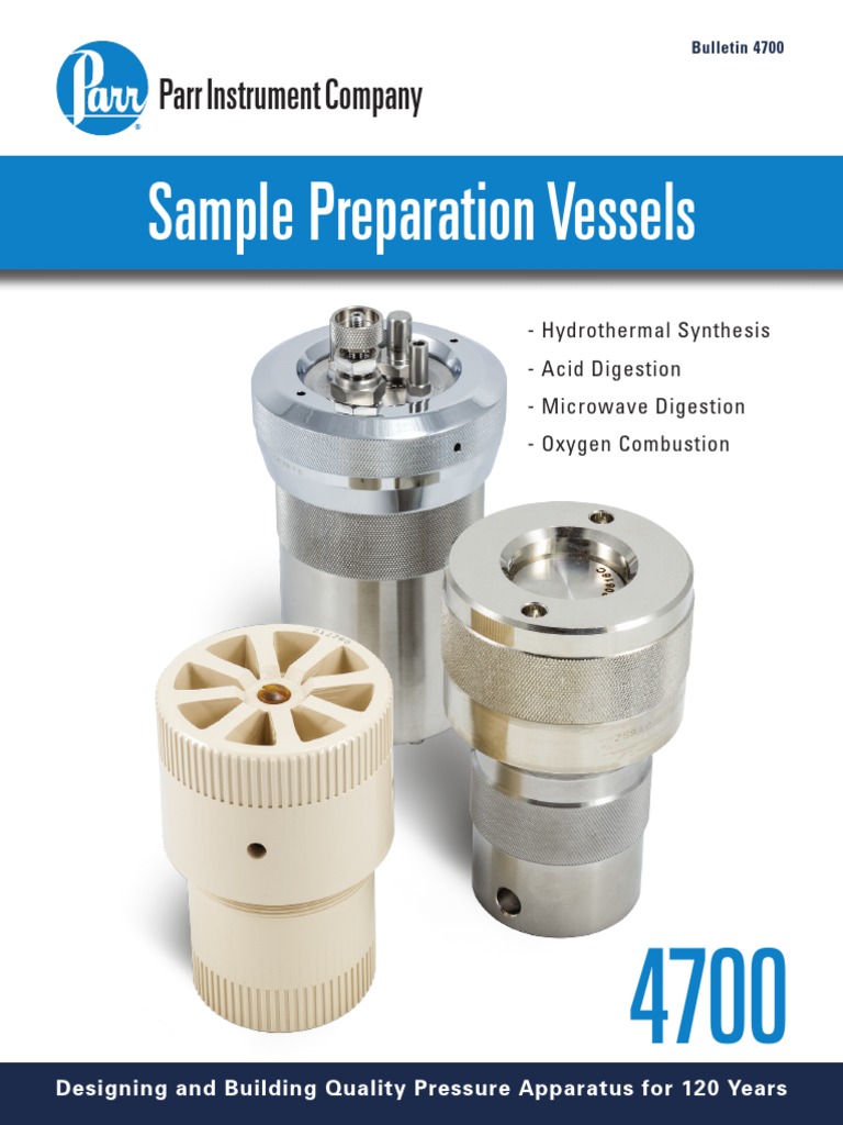 Sample Preparation Vessels: Parr Instrument Company | PDF | Nitric Acid ...