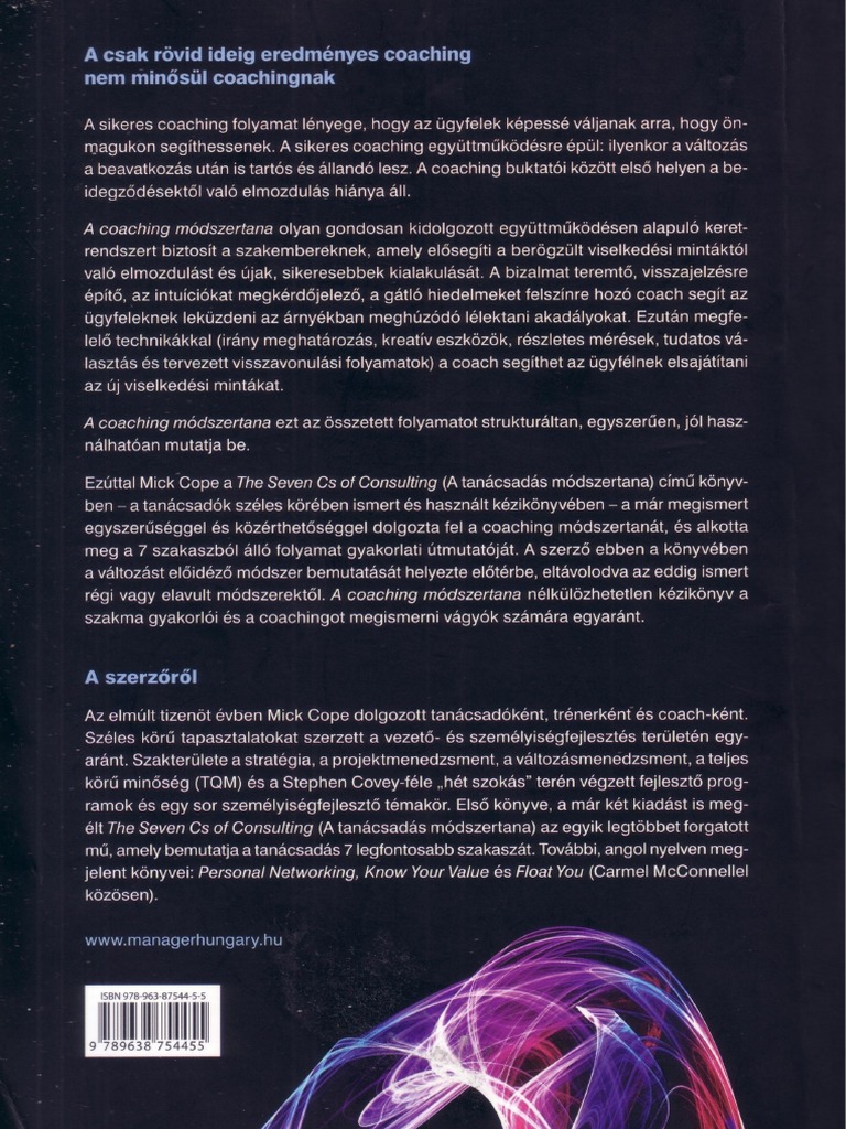 Mick Cope - A Coaching Módszertana | PDF