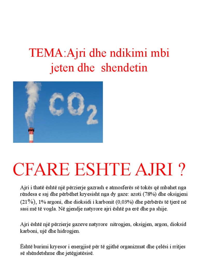 Ajri Dhe Ndikimi Mbi Jeten Dhe Shendetin | PDF