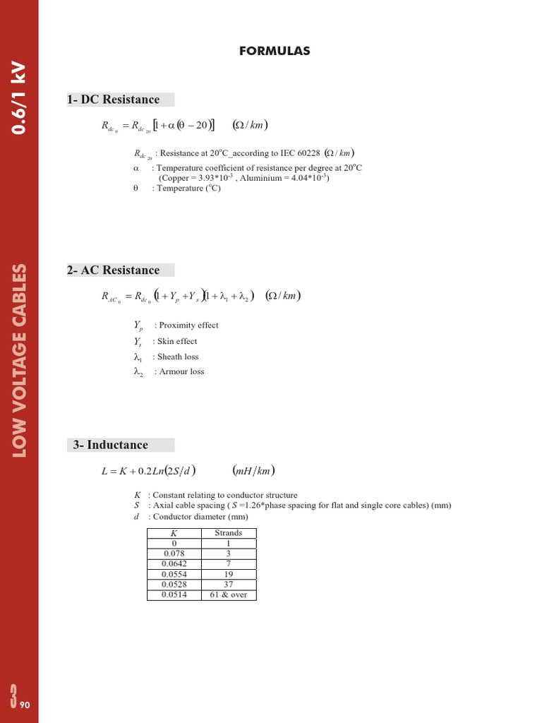 1-DC Resistance: R R KM | PDF | Electrical Resistance And Conductance ...