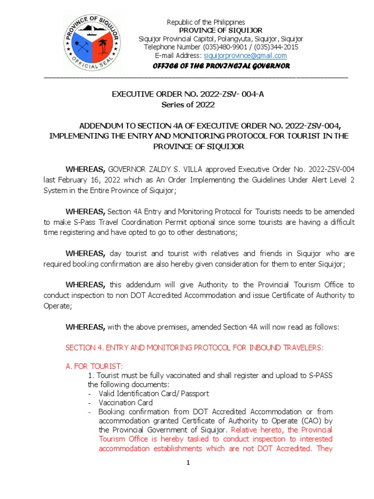 Executive Order No 004 A | Descargar gratis PDF | Identity Document ... Executive Order No 004 A | Descargar gratis PDF | Identity Document ...