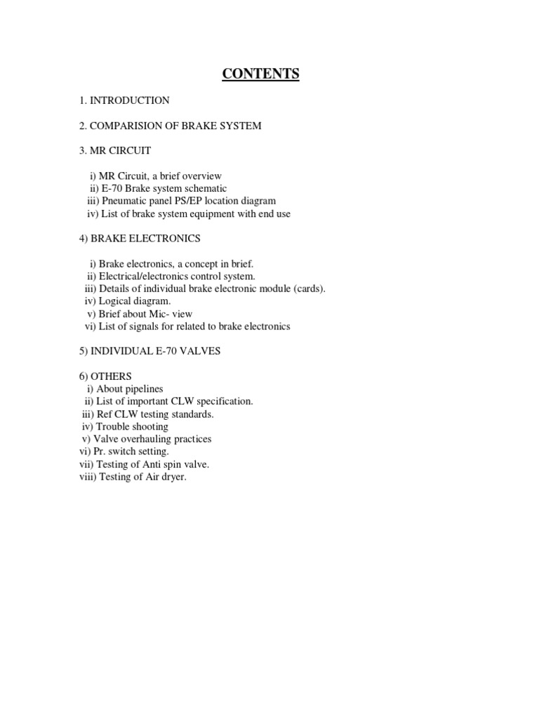 E-70 Brake System Guidebook | PDF | Chemical Engineering | Machines