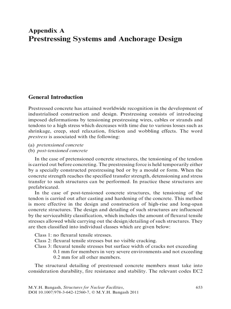 2011 Bookmatter - StructuresForNuclearFacilities | PDF | Prestressed ...