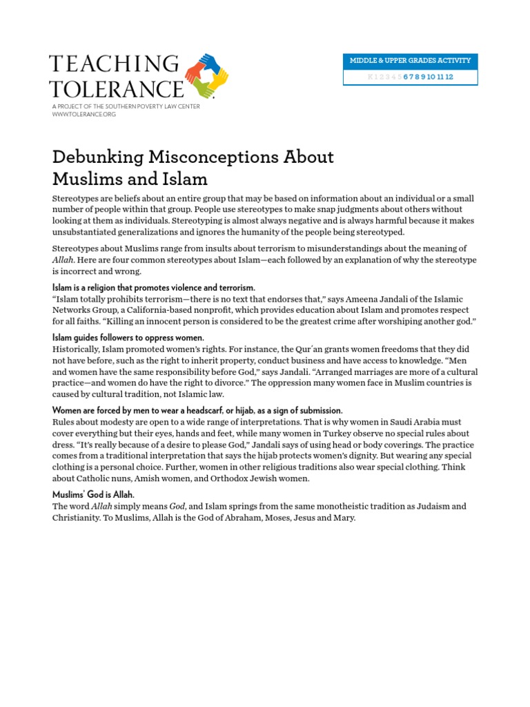 TT Debunking Misconceptions 0 | Download Free PDF | Hijab | God