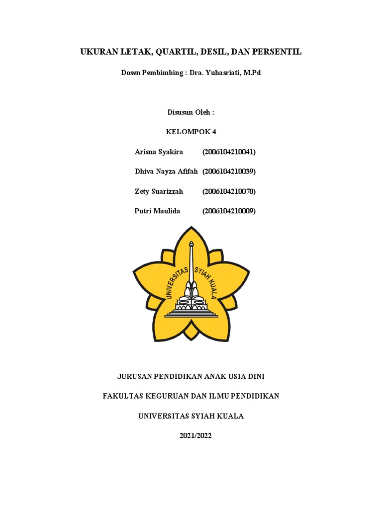 KLP 4 - Ukuran Letak Quartil, Desil, Dan Persentil | PDF