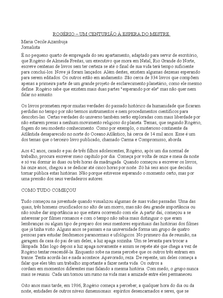 Biografia Mais Completa de Jan Val Ellan | PDF | Reencarnação | Espírito