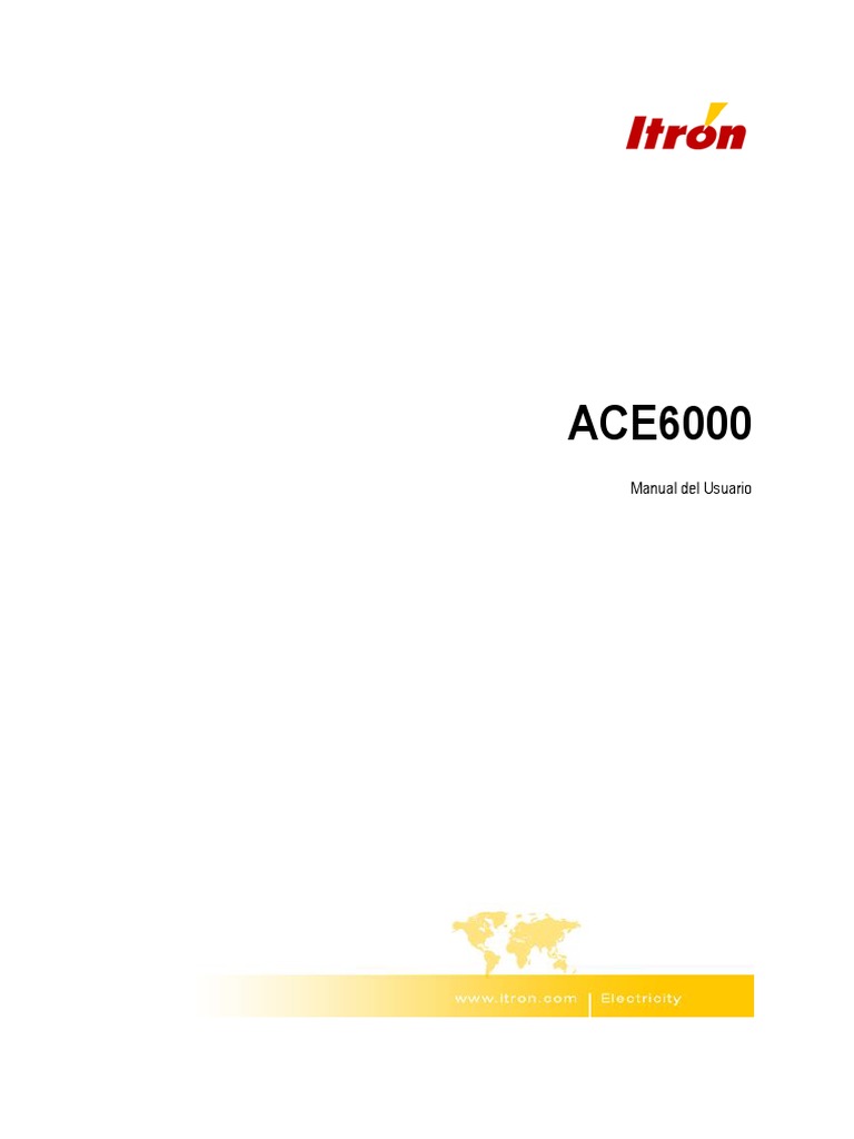 Manual - Contador Itron ACE6000 | PDF | Horario de verano | Transformador
