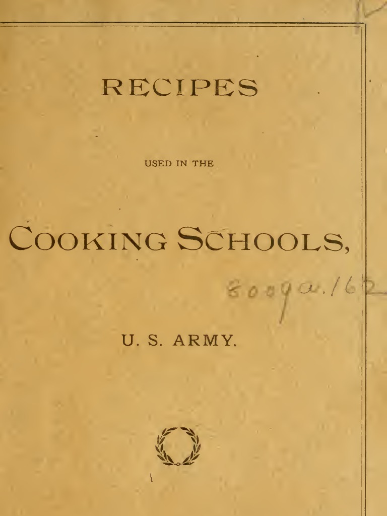 U.S. Army Cook Book 1906 | PDF | Baking | Bacon
