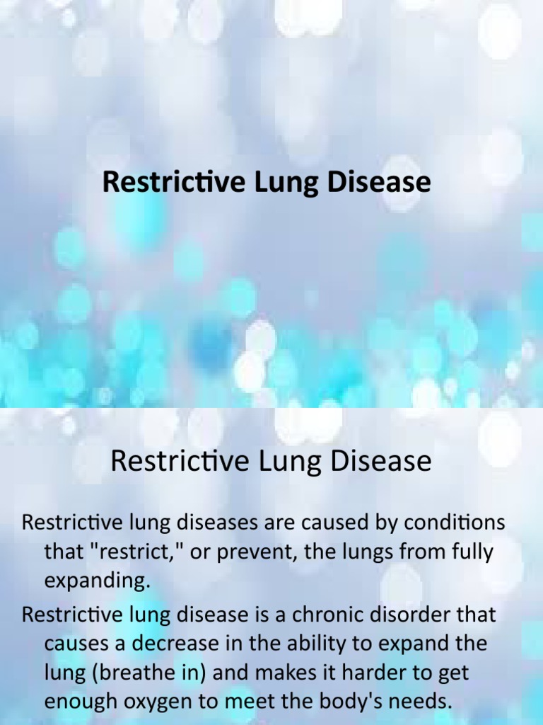 Understanding Restrictive Lung Disease | PDF | Lung | Respiratory Diseases