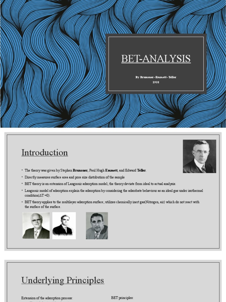 Bet-Analysis: by Brunauer-Emmett-Teller 1938 | Download Free PDF ...