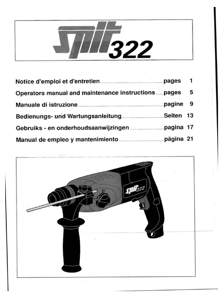 Taladro SPIT 322 | PDF