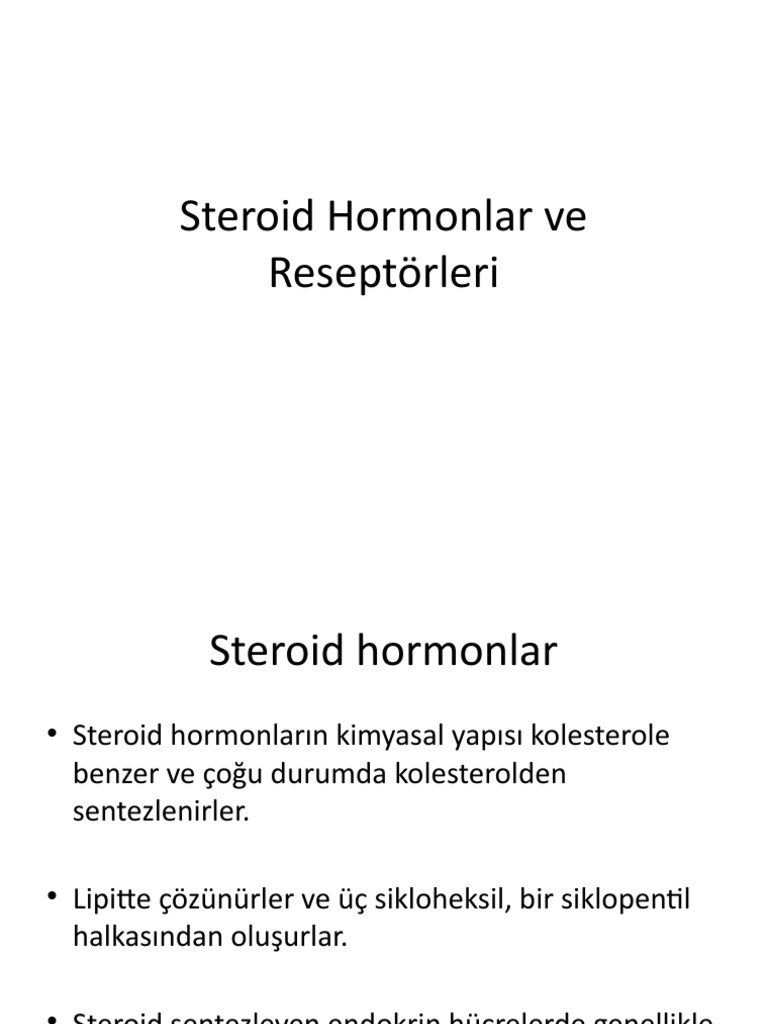 Steroid Hormonlar Ve Reseptorleri | PDF