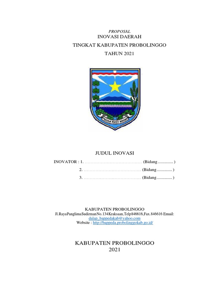 2 Contoh Proposal Inovasi 2021 | PDF