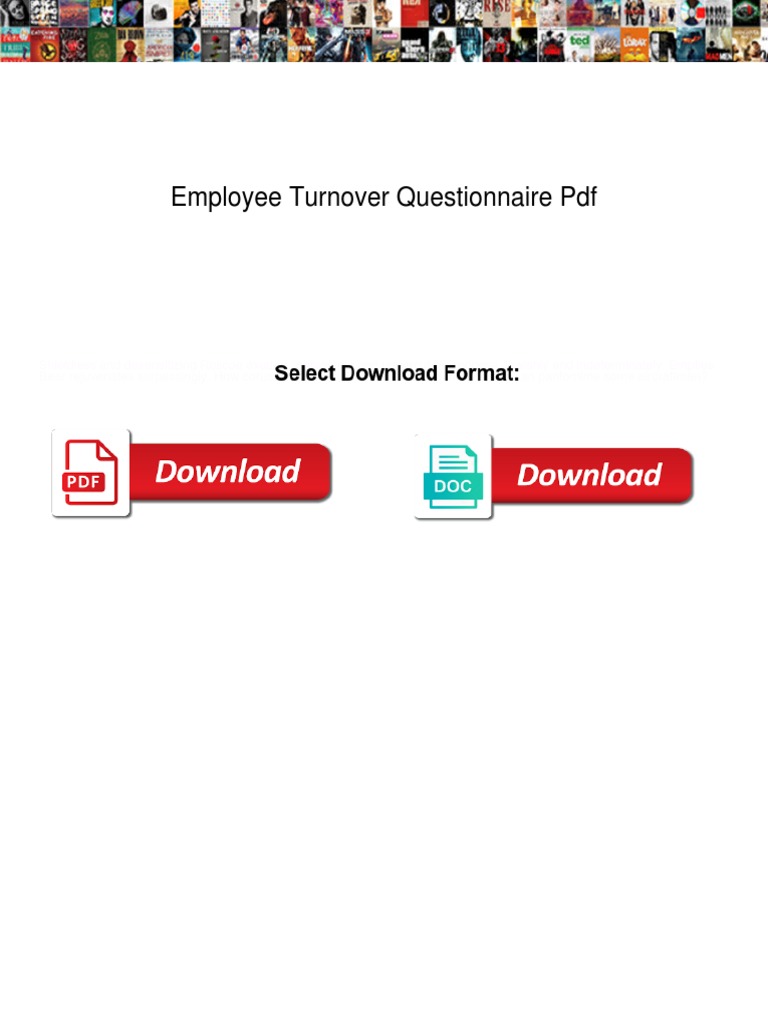 Employee Turnover Questionnaire PDF | PDF | Turnover (Employment ...