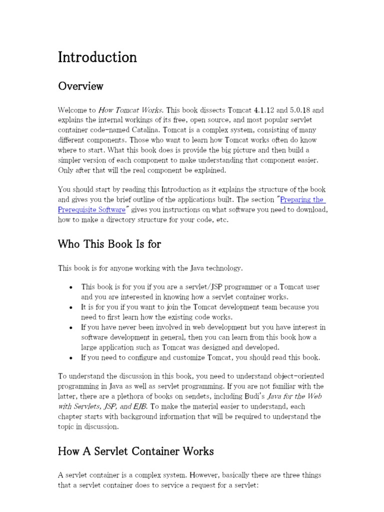 How Tomcat Works | PDF | Hypertext Transfer Protocol | Java Servlet