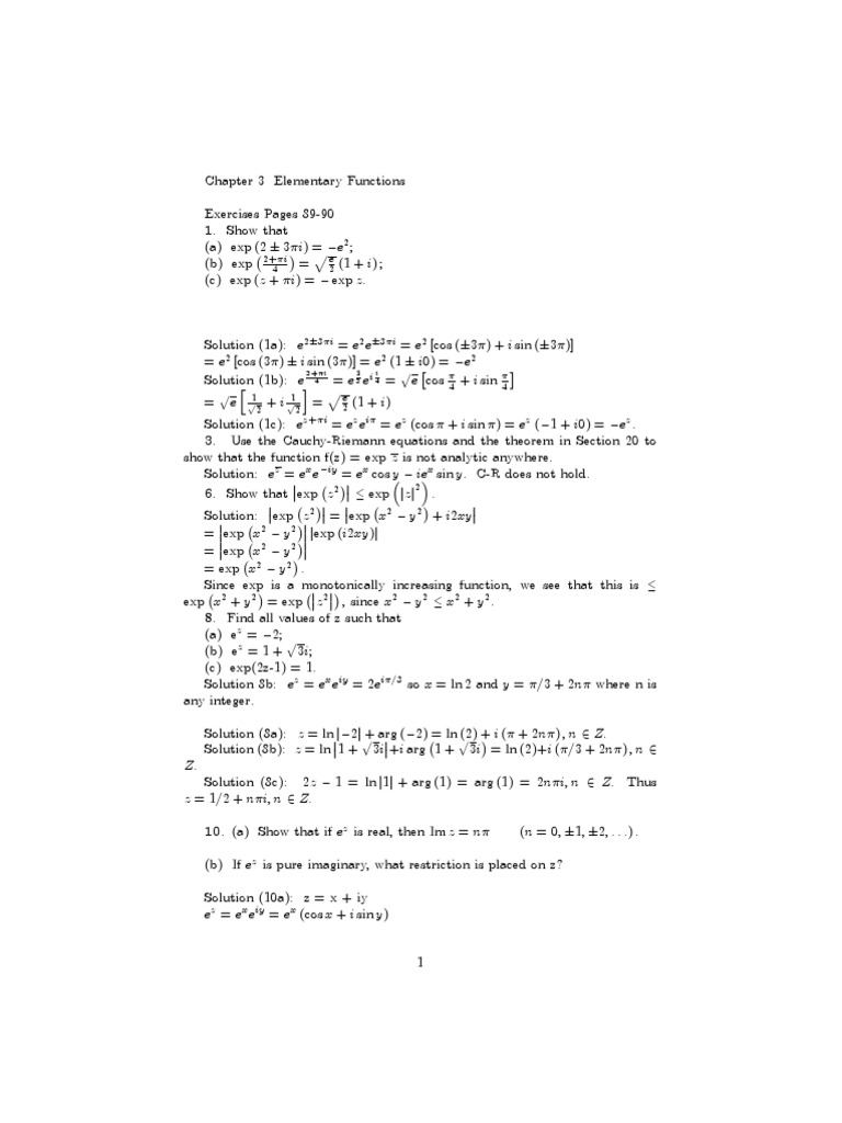 Chapter3 Elementary Functions | PDF | Trigonometric Functions | Sine